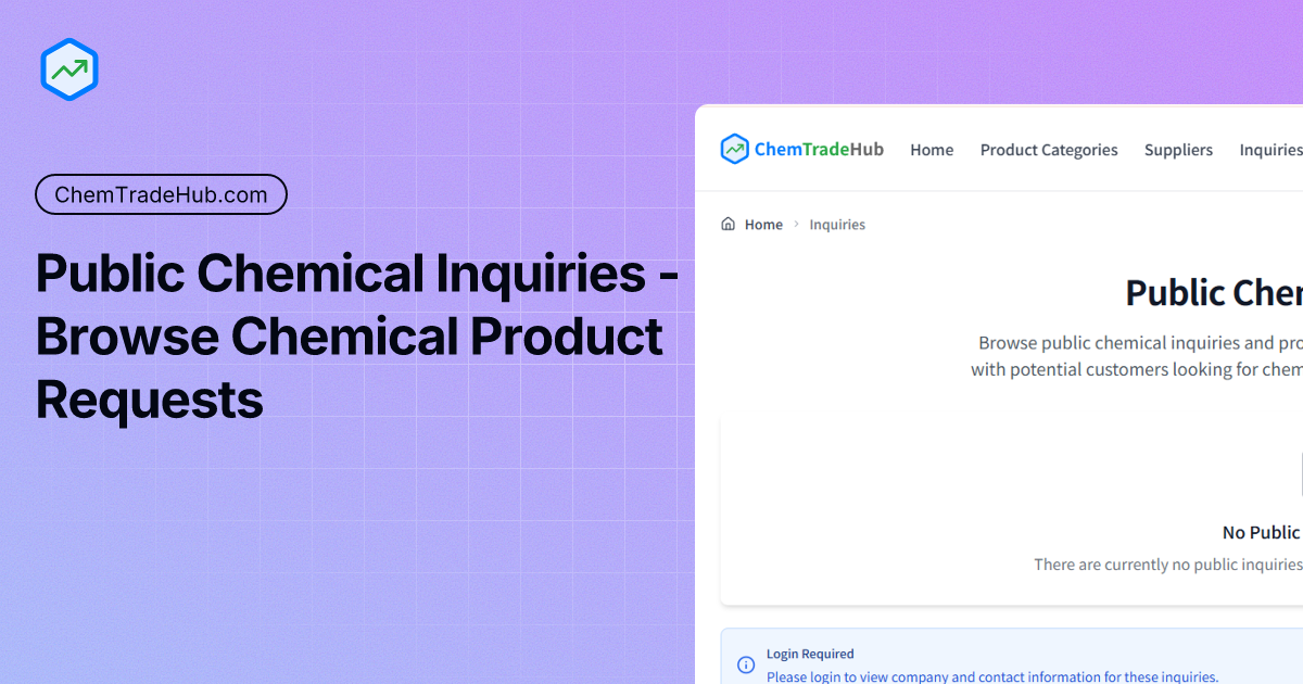 Public Chemical Inquiries - Browse Chemical Product Requests | ChemTradeHub